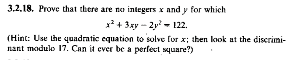 Solved 3.2.18. Prove that there are no integers x and y for | Chegg.com