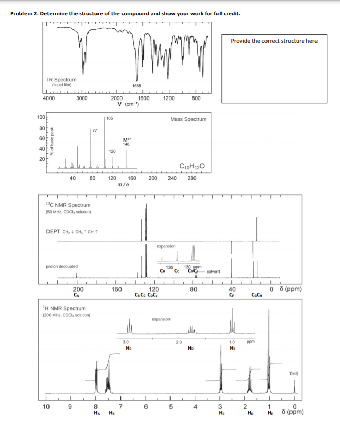 Solved Chem 3112 Combined Spectroscopy Problems Worksheet 2 | Chegg.com