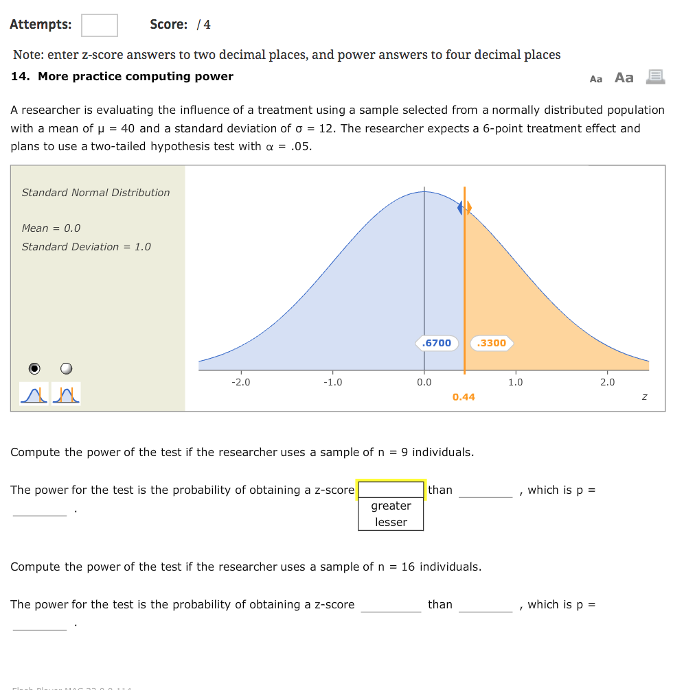 Solved Attempts: Score: /4 Note: enter z-score answers to | Chegg.com Solved Attempts: Score: /4 Note: enter z-score answers to | Chegg.com