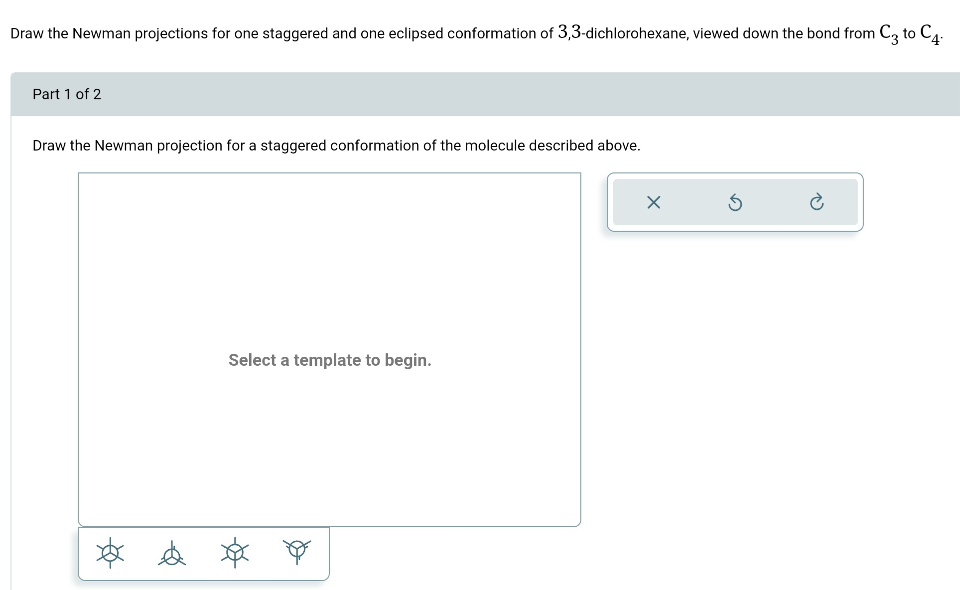Solved Draw the Newman projections for one staggered and one | Chegg.com