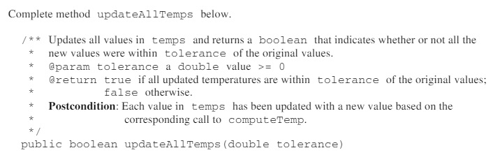 Solved TemperatureGrid Java FRQ Directions: SHOW ALL YOUR | Chegg.com