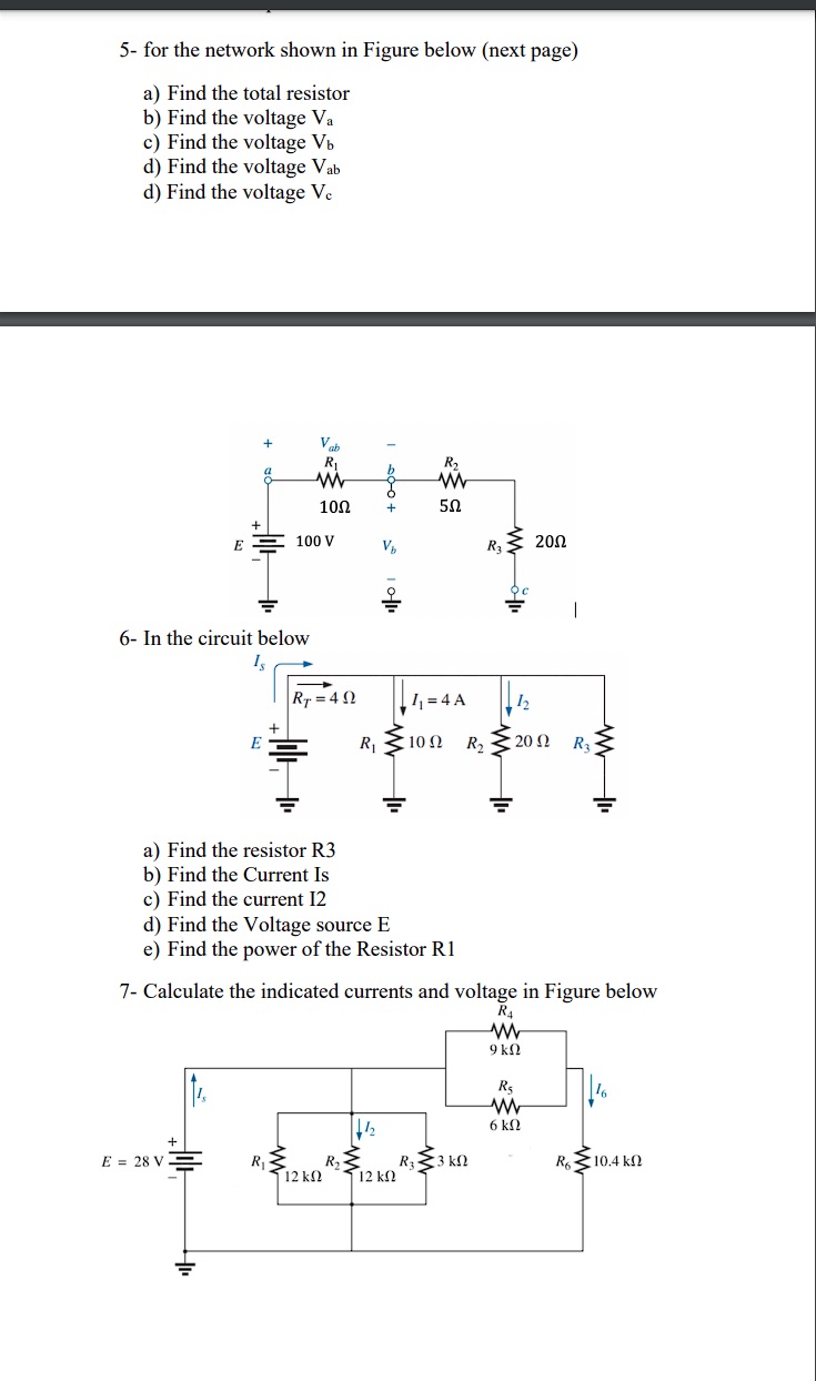 Solved 5- for the network shown in Figure below (next page) | Chegg.com