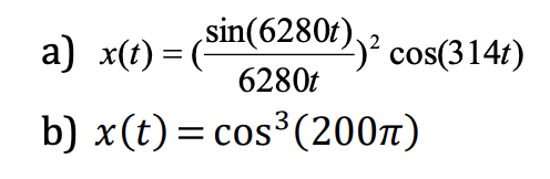Solved Determine the minimum sampling rate for perfect | Chegg.com