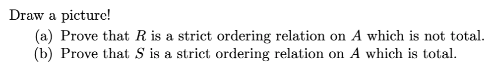 Solved 5. (5+5pt) Define binary relations R and S on the set | Chegg.com
