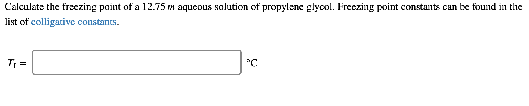 Solved Constants for freezing-point depression and | Chegg.com