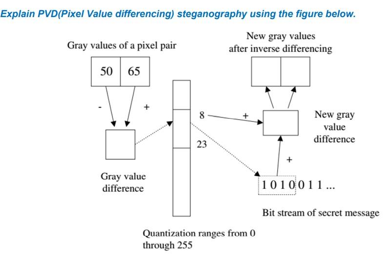 Solved Explain PVD(Pixel Value differencing) steganography | Chegg.com