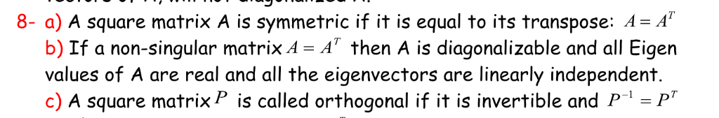 Solved 7- a) If a nxn matrix A has n distinct Eigen values | Chegg.com