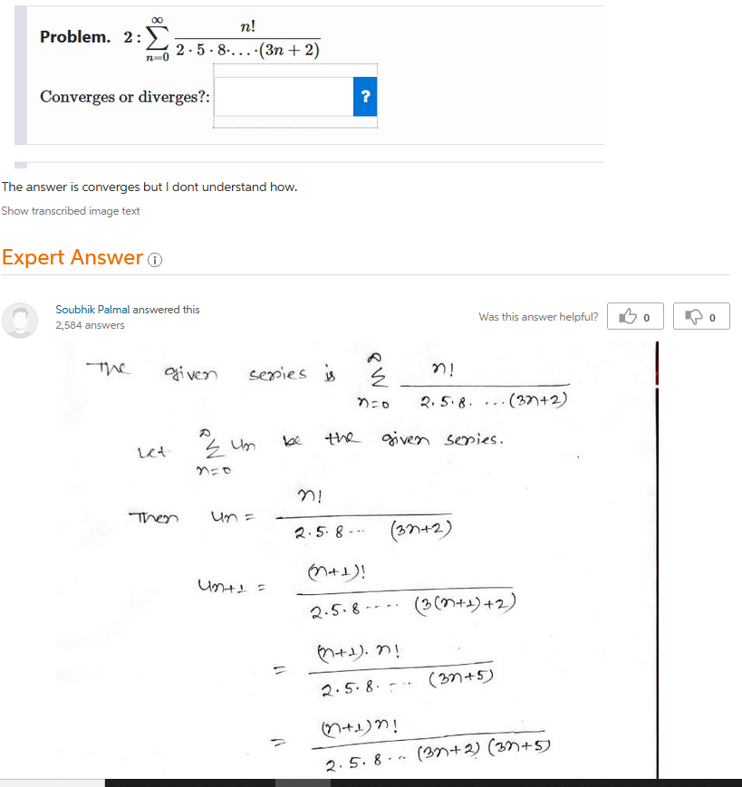 Solved How does 3n + 5 become 3n + 2 * 3n + 5 in the last | Chegg.com