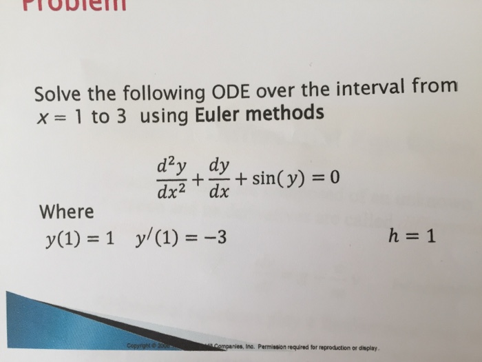 Solved Solve the following ODE over the interval from x= 1 | Chegg.com