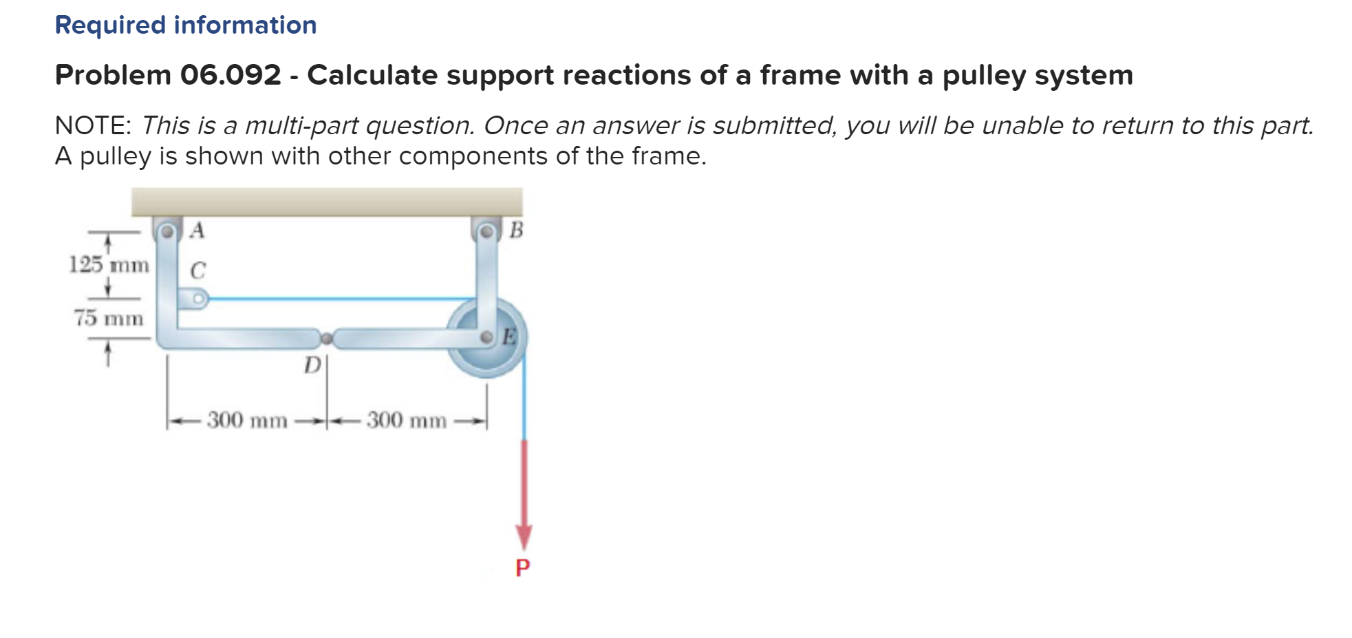 Solved Problem 06.092 - Calculate support reactions of a | Chegg.com
