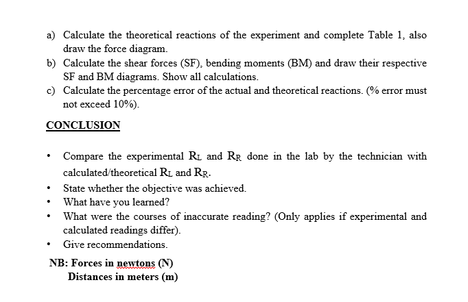 Solved Experiment 1 During the calculations, show the | Chegg.com