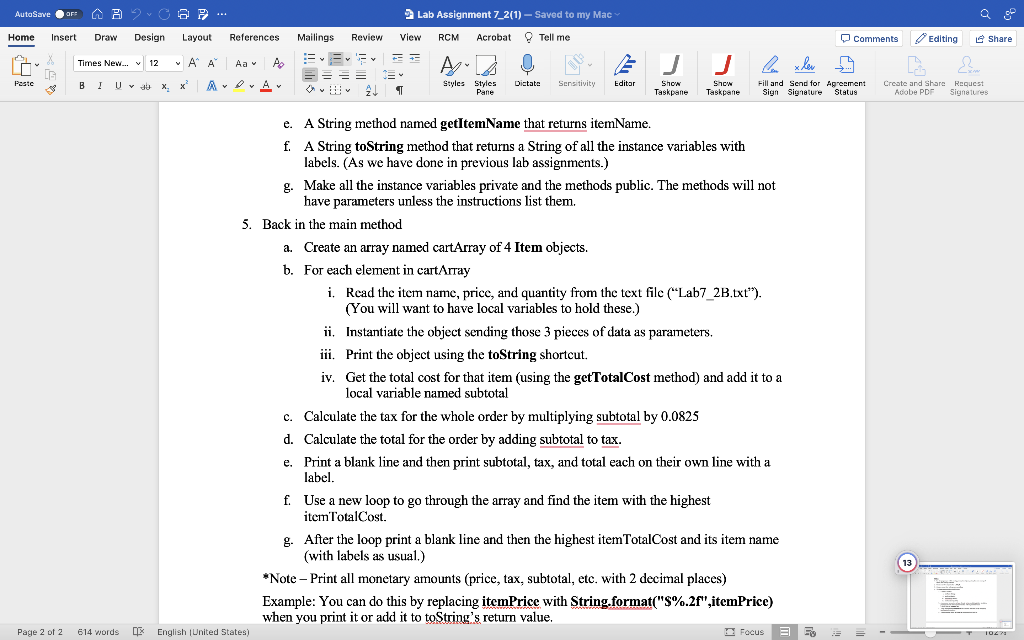 Solved Part 2: 1. For this program you will be creating | Chegg.com