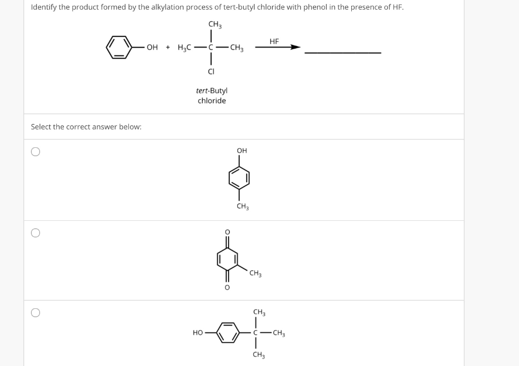 Solved Identify the product formed by the alkylation process | Chegg.com