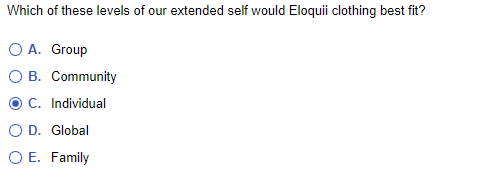 Solved Which of these levels of our extended self would | Chegg.com