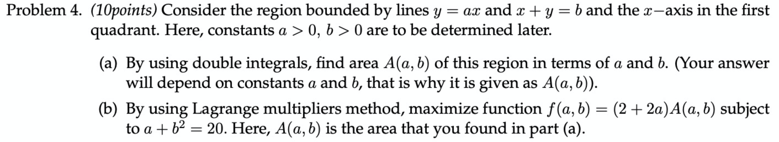 Solved Problem 2. (10points) Consider double integral I= 24 | Chegg.com