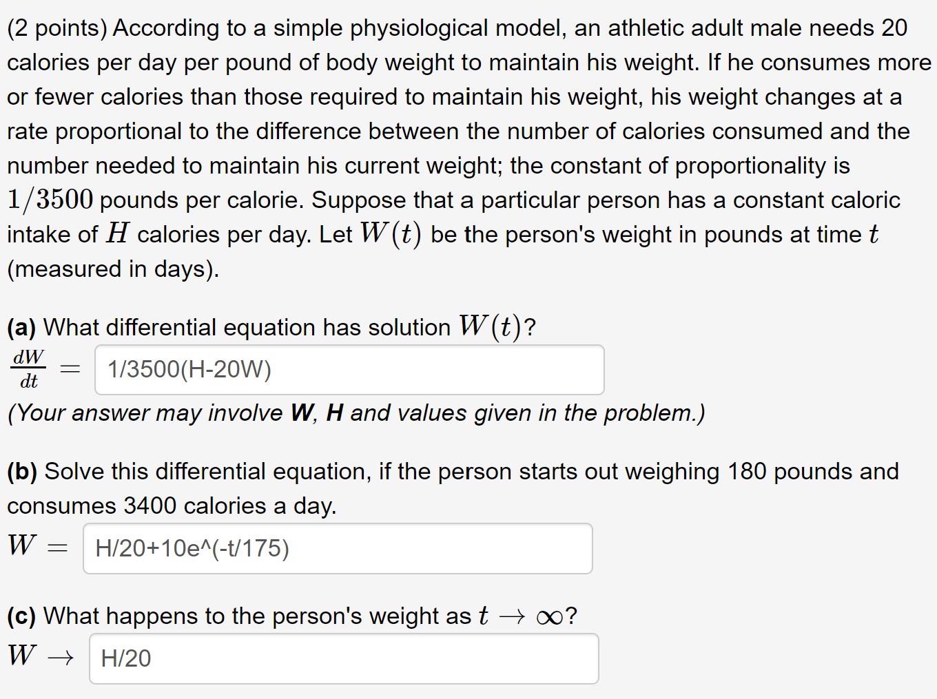 Solved (1 point) A rumor spreads through a school. Let y(t) | Chegg.com