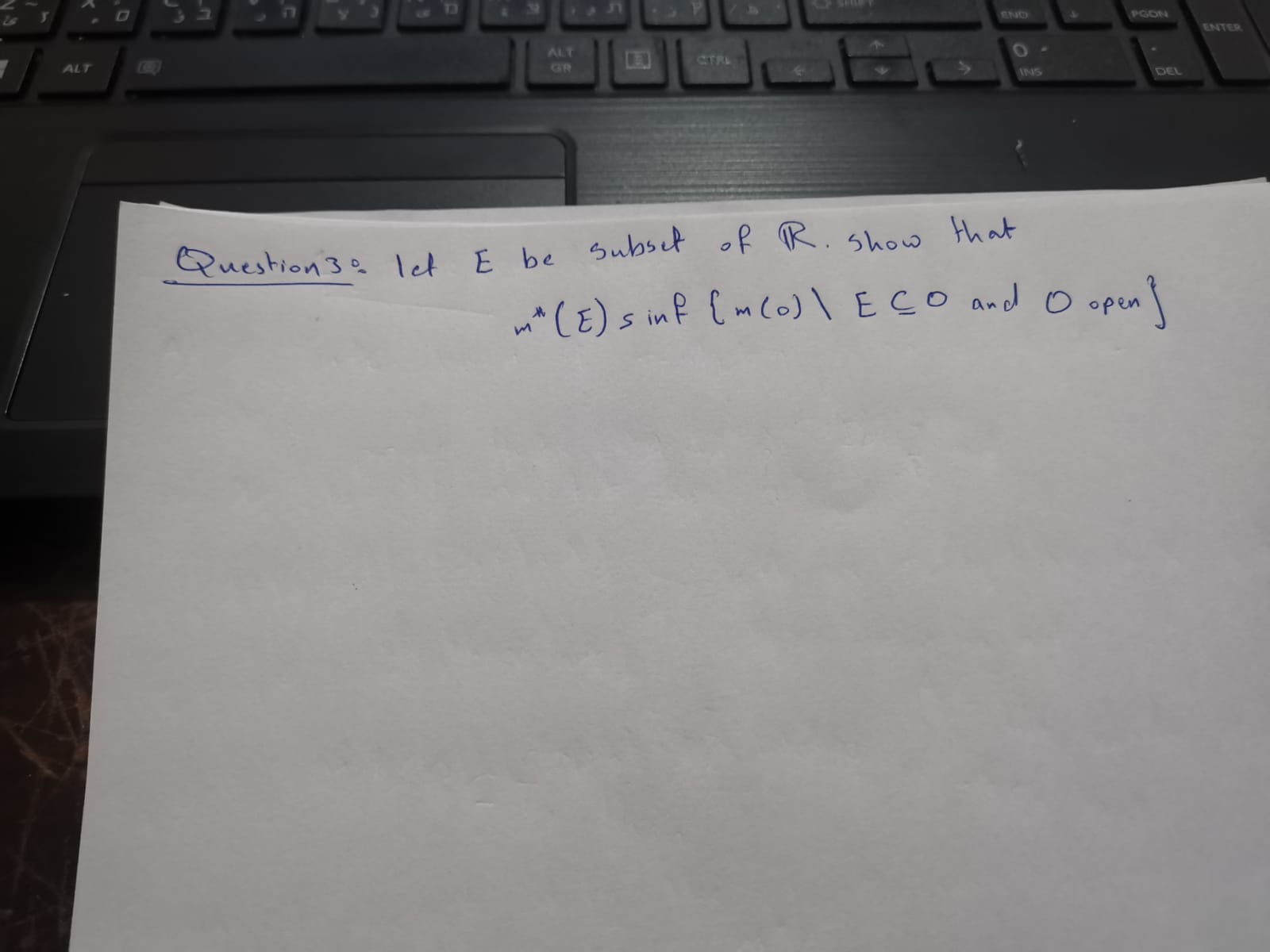 Solved Question 3:- ﻿Ict E ﻿be subset of R. ﻿Show | Chegg.com