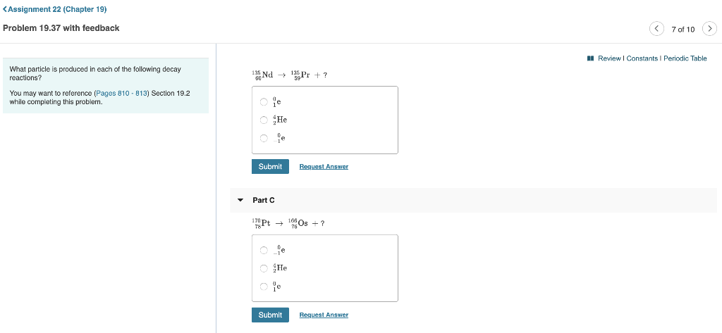 Solved 1 Review Constants Periodic Table What particle is | Chegg.com