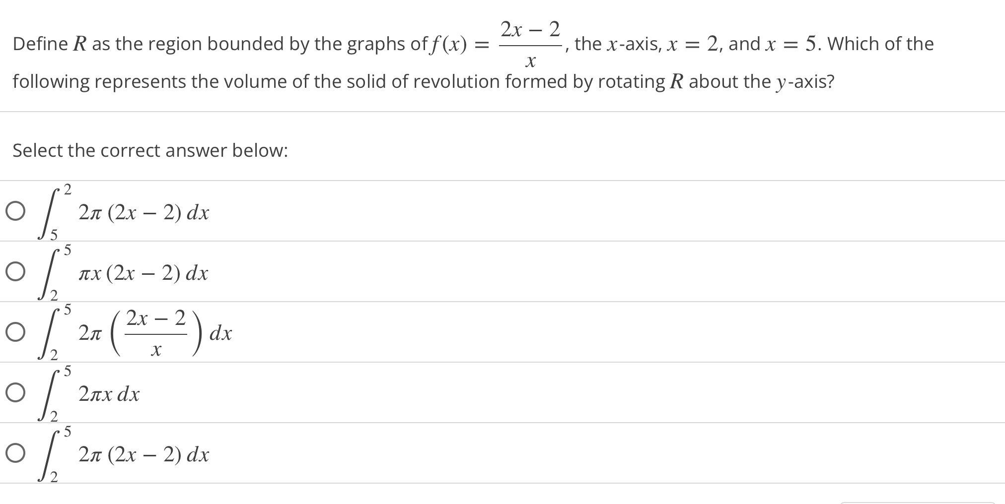 Solved Define R ﻿as the region bounded by the graphs of | Chegg.com