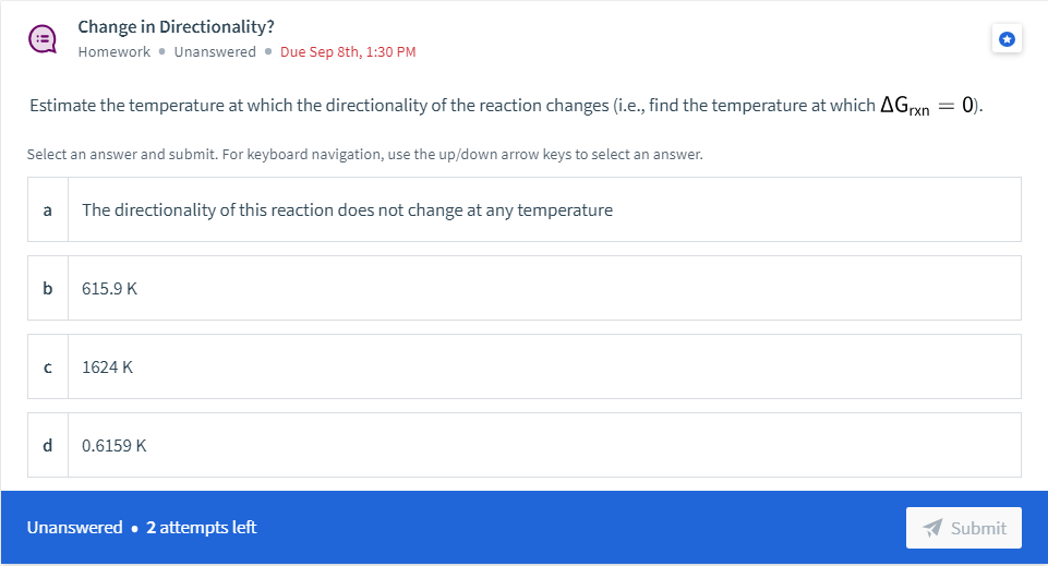 Solved Change in Directionality? Homework - Unanswered - Due | Chegg.com