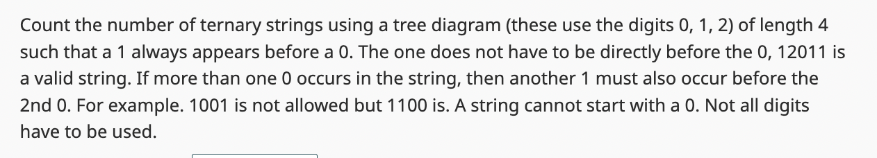 Solved Count The Number Of Ternary Strings Using A Tree 2346