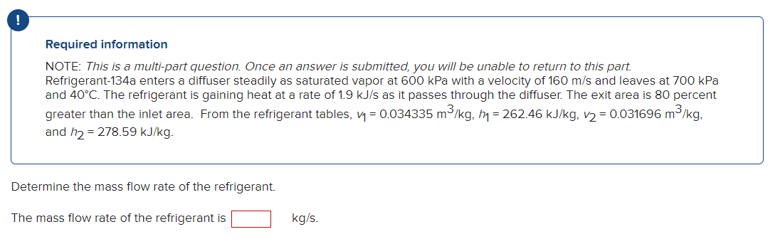Solved Required information NOTE: This is a multi-part | Chegg.com
