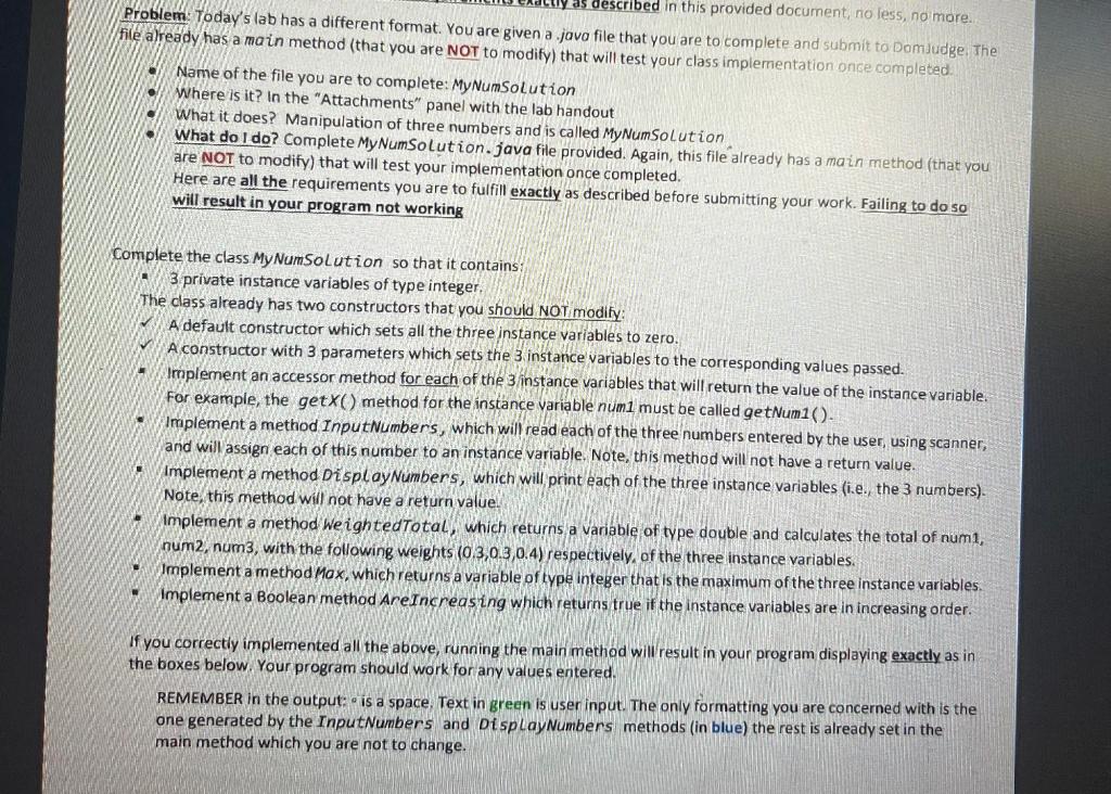 Solved file a)ready has a main method (that you are You are | Chegg.com