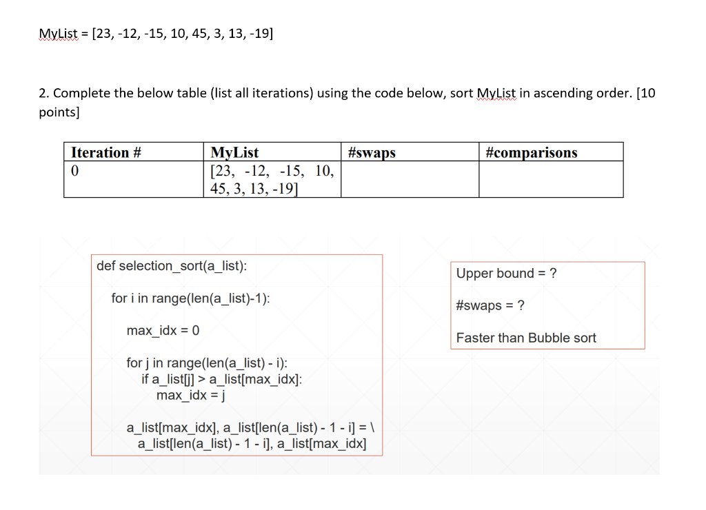 Solved MyList = [23 -12, -15, 10, 45, 3, 13, -19] 2. | Chegg.com
