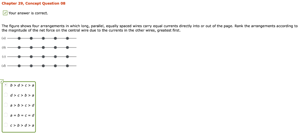 Solved Chapter 29, Concept Question 08 Your answer is | Chegg.com