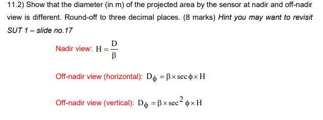 Solved Instantaneous Field of View(IFOV) = 0.0025 | Chegg.com