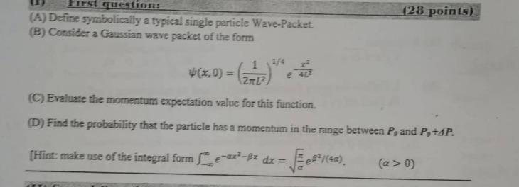 Solved (28 points) first question: (A) Define symbolically a | Chegg.com