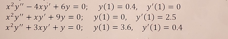 Solved Find The General Solution Of The Following 2nd Order