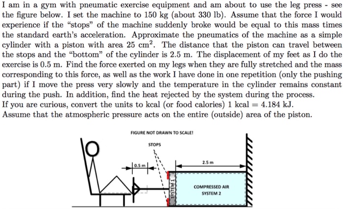 Solved I am in a gym with pneumatic exercise equipment and | Chegg.com