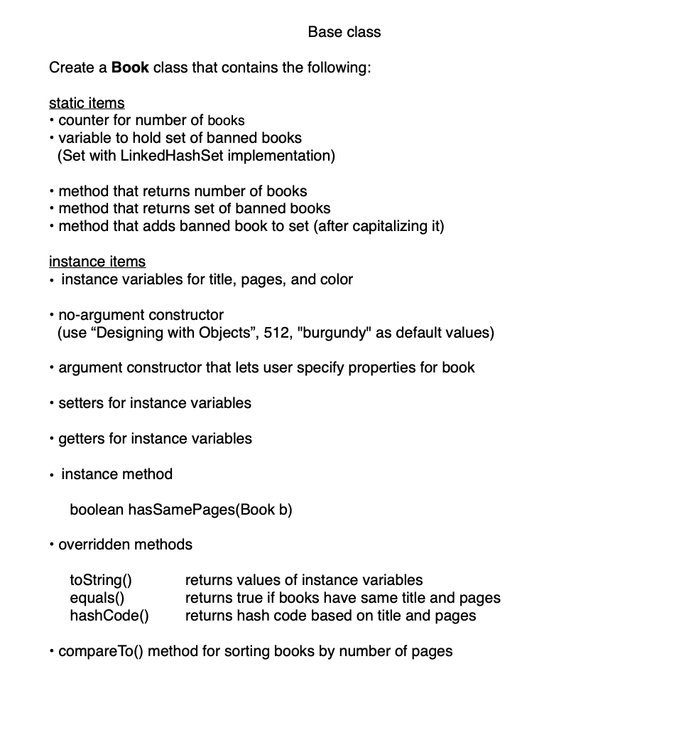 Solved Base Class Create A Book Class That Contains The 