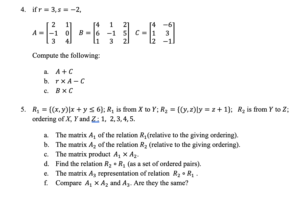 Solved if r=3,s=−2 | Chegg.com