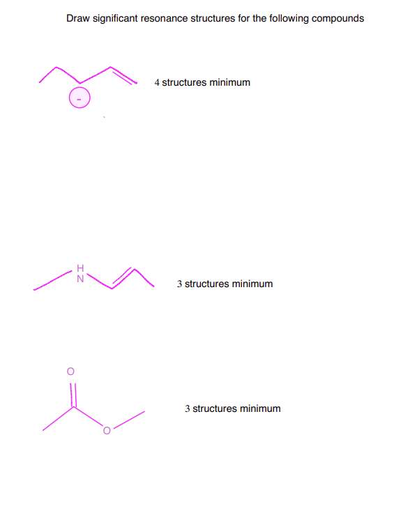Solved Draw significant resonance structures for the | Chegg.com