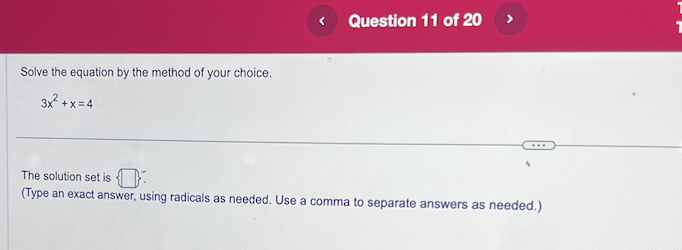 Solved Solve the equation by the method of your choice. | Chegg.com