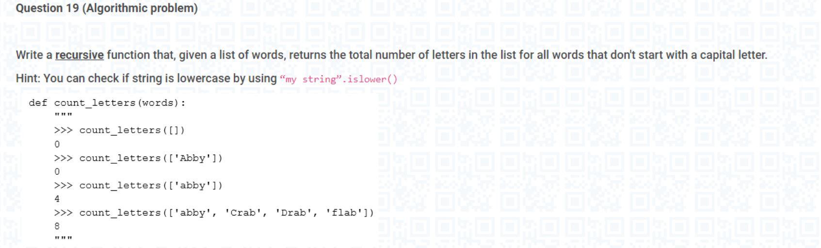 Solved Question 19 (Algorithmic problem) A DN D2 D2 D2 D2 DX | Chegg.com