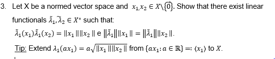 Solved Let x ﻿be a normed vector space and x1,x2inx??{0}. | Chegg.com