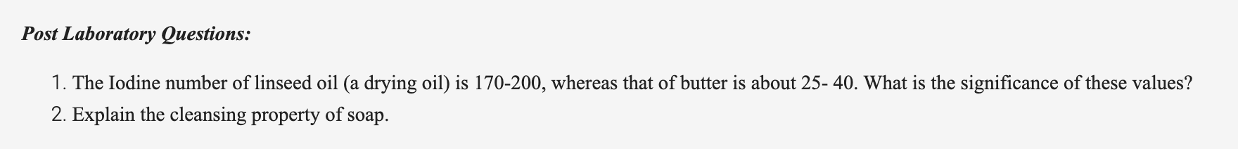 Solved PREPARATION OF A SOAP 1. Differentiate hard soap from | Chegg.com