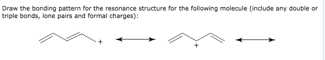 Solved Draw the bonding pattern for the resonance structure | Chegg.com