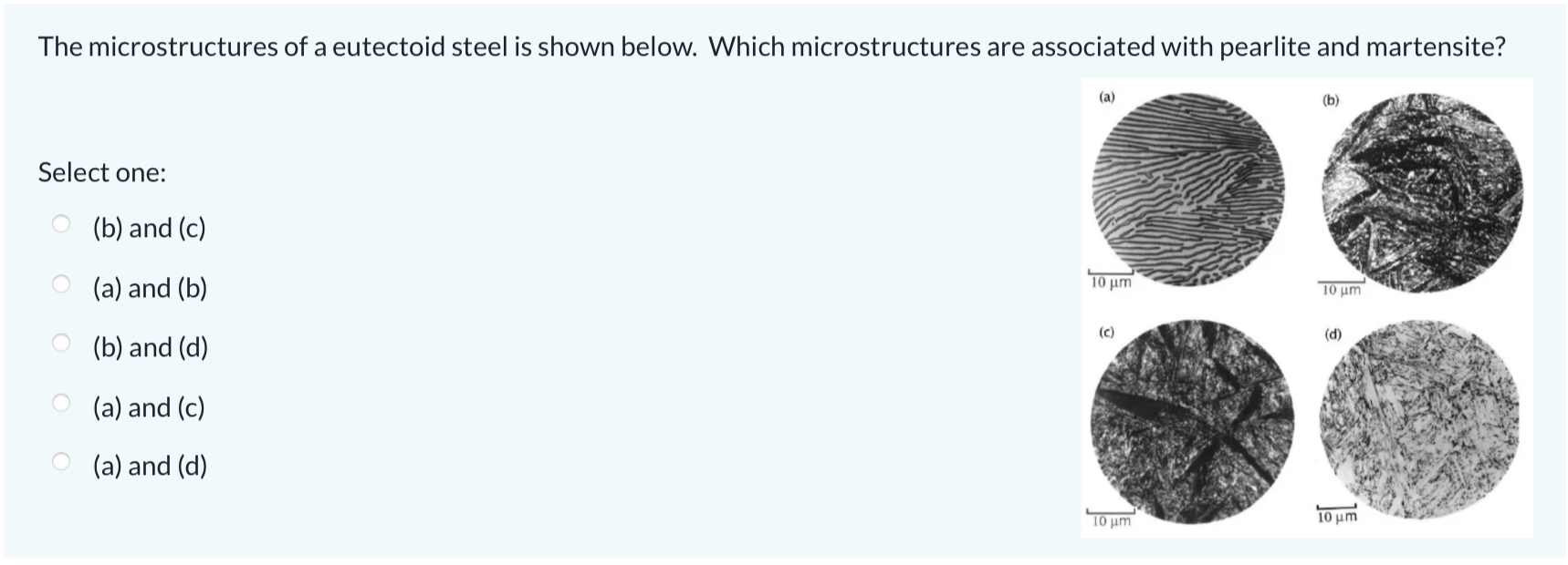 Solved The microstructures of a eutectoid steel is shown | Chegg.com
