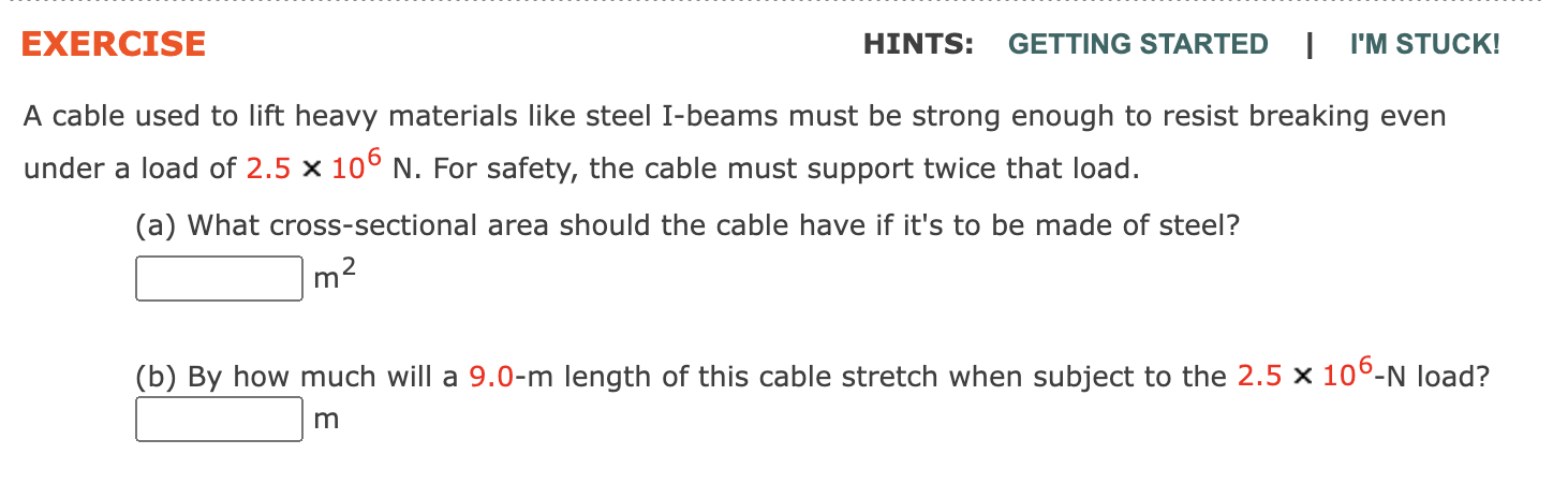Solved EXERCISEHINTS: GETTING STARTED I I'M STUCK!A cable | Chegg.com