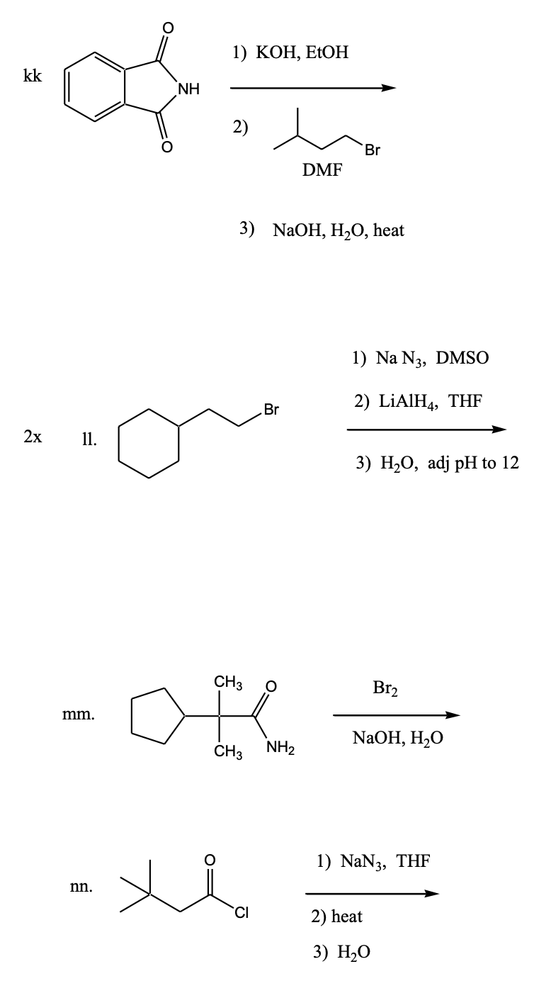 Solved 1) KOH, EtOH kk AH Br DMF 3) NaOH, H2O, heat 1) Na | Chegg.com