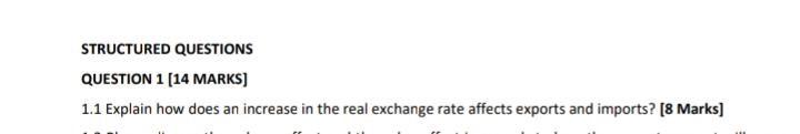 Solved STRUCTURED QUESTIONS QUESTION 1 [14 MARKS] 1.1 | Chegg.com