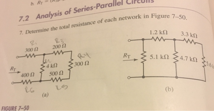 Solved 7.2 Analysis of Series-Parallel CiR U in Figure 7- 7. | Chegg.com