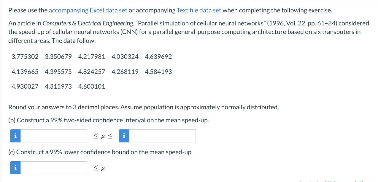 Solved Please use the accompanying Excel data set or | Chegg.com