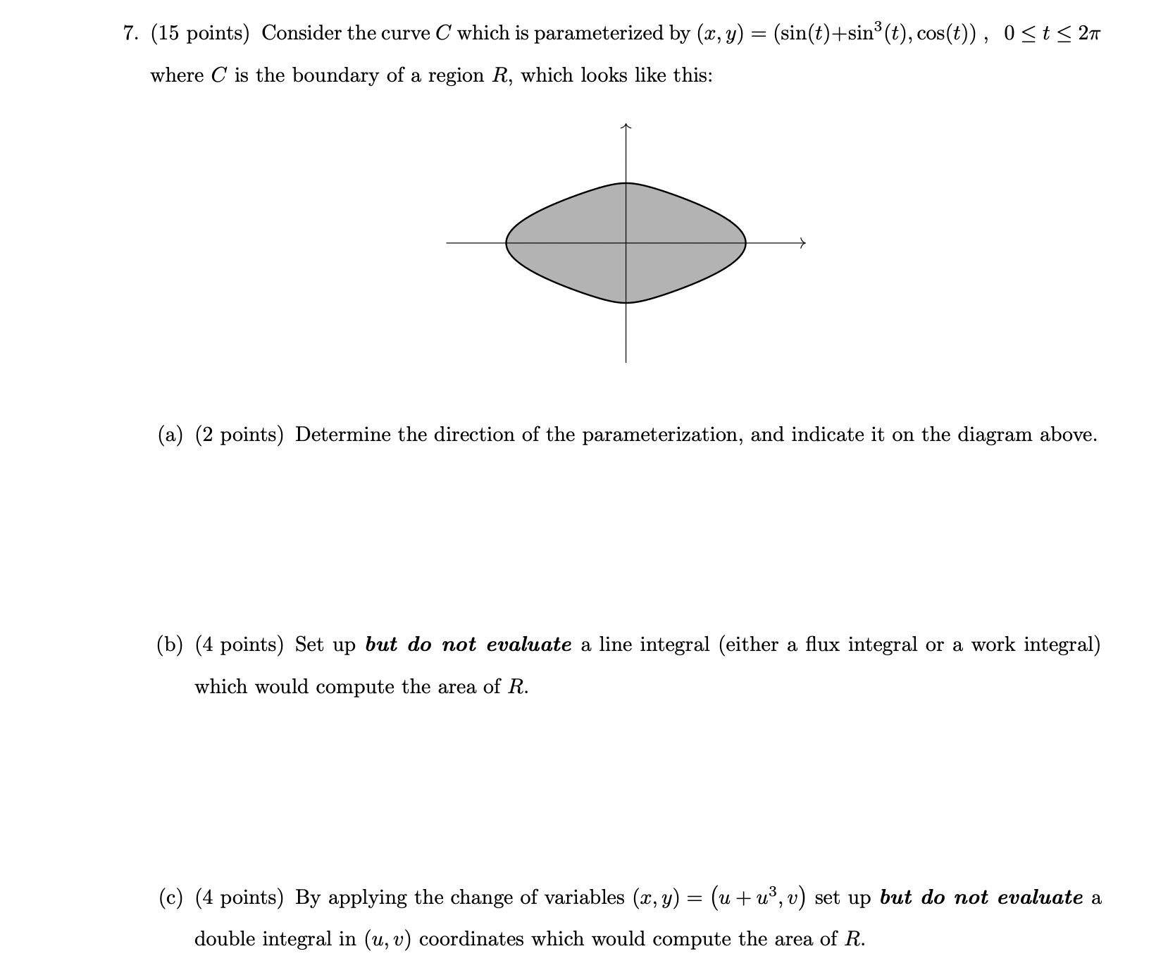 Solved 7. (15 points) Consider the curve C which is | Chegg.com