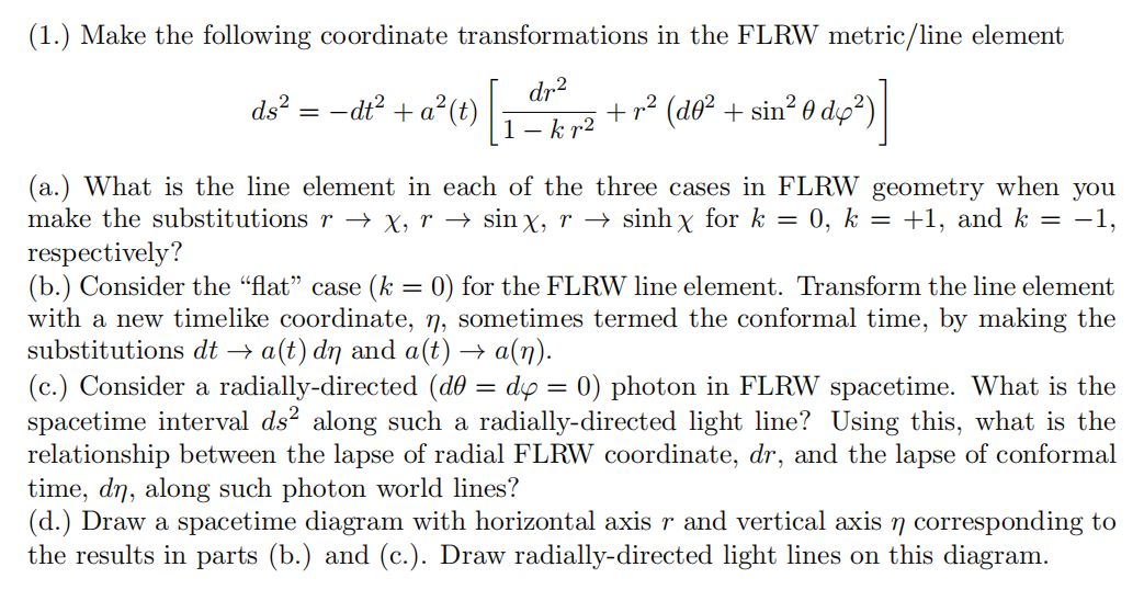 Solved (1.) Make the following coordinate transformations in | Chegg.com