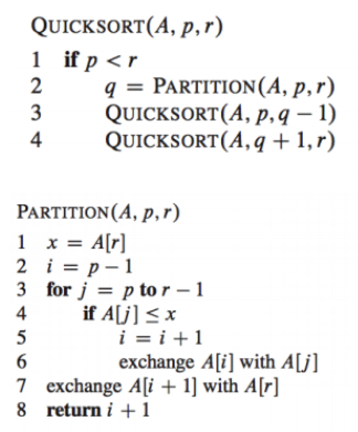 Solved QUICKSORT(A, p,r) 1 if p | Chegg.com